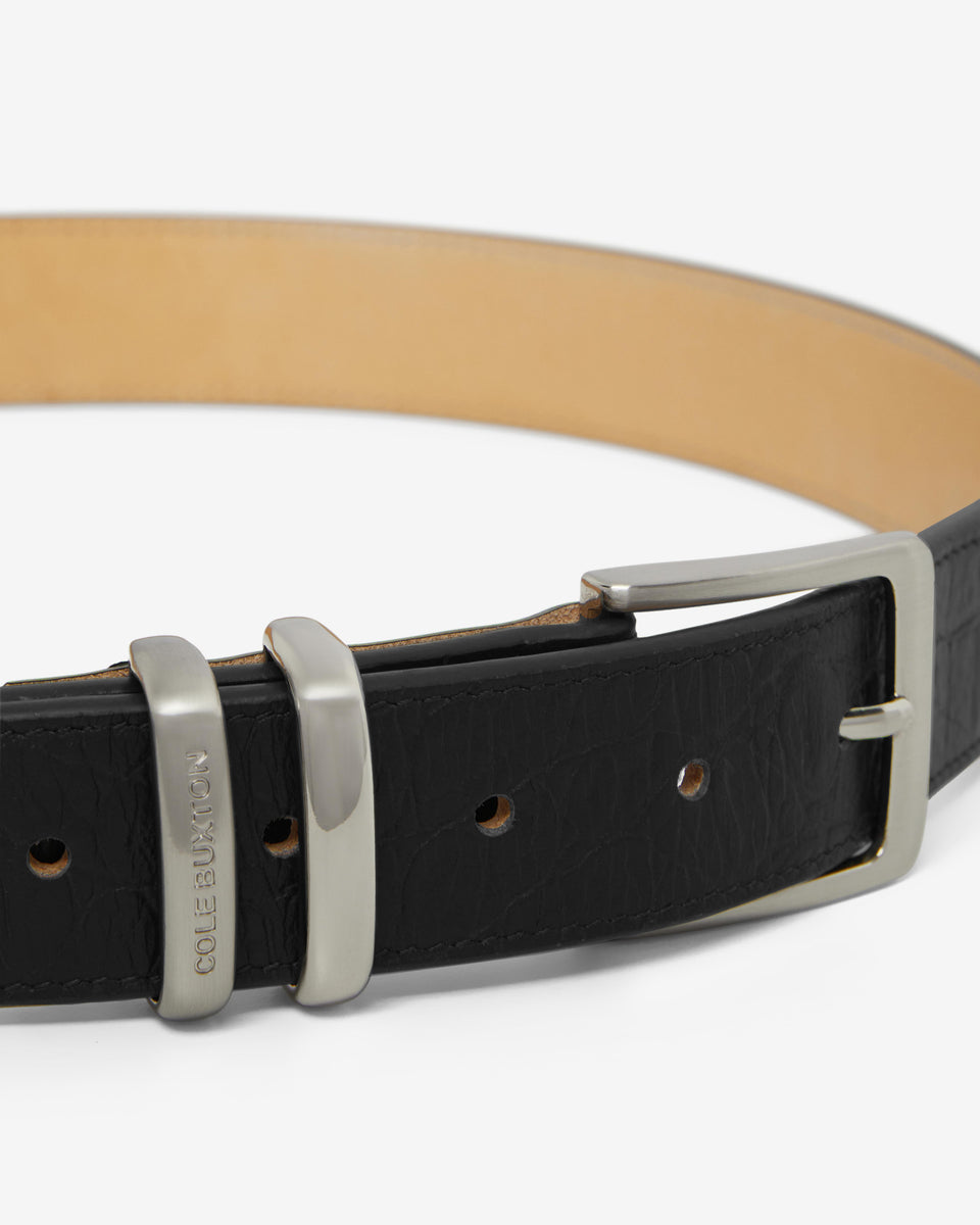 Cole Buxton Golf | Croc Embossed Belt | Black | Mens